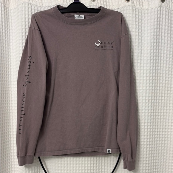 Simply Southern | Shirts | Simply Southern Gray Long Sleeve Tee Casual ...